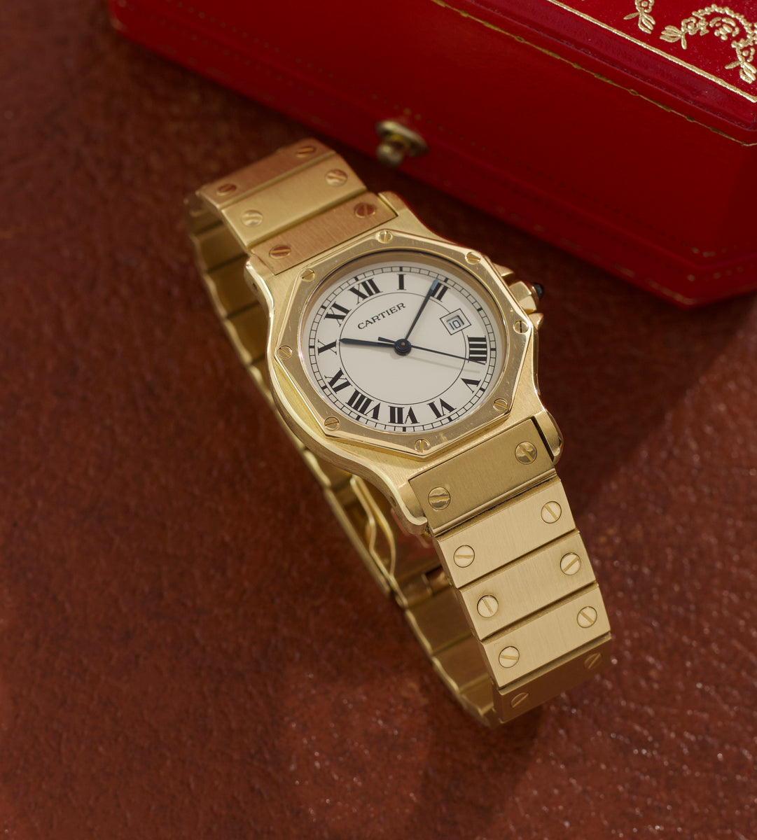 Cartier Santos Octagon 2965 '18K Yellow gold' + Box – 10 over 10